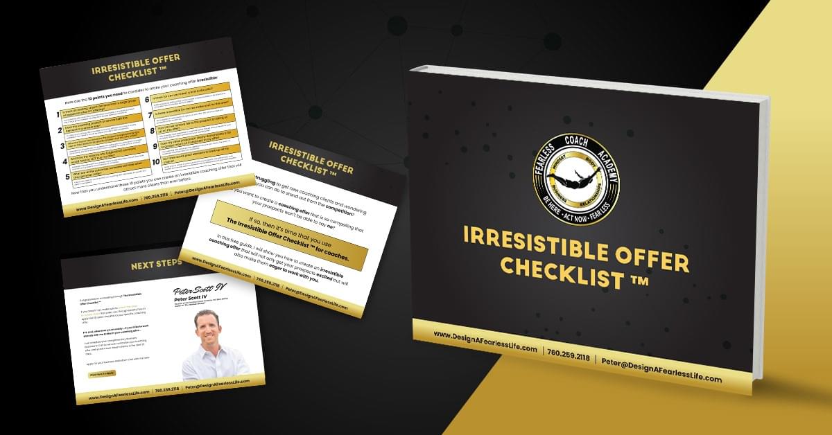 Irresistible Offer Checklist ™ For Coaches